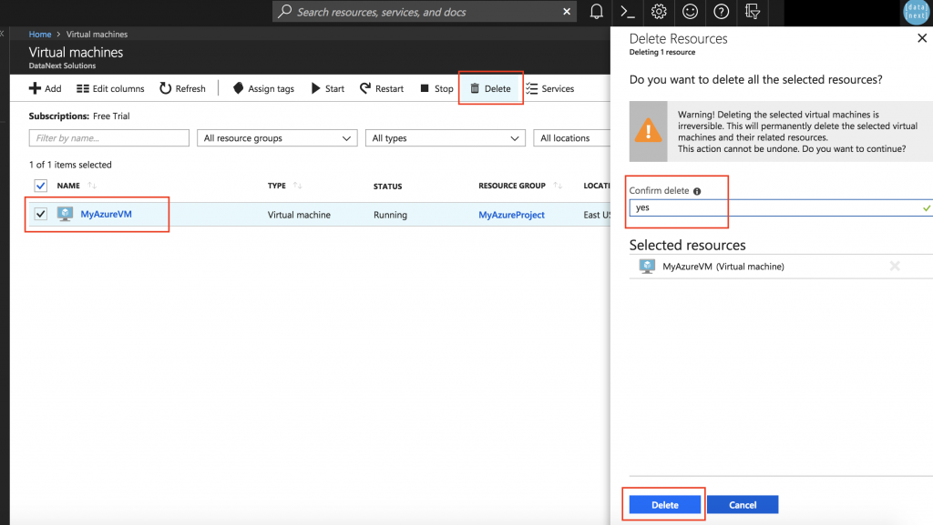 Create Linux Virtual Machine in Azure | DataNext Solutions